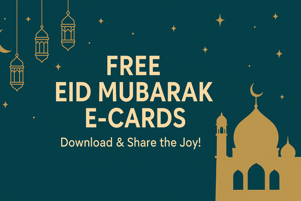 Free Eid Mubarak e-Cards for Whatsapp and Social Media - Halal Food Guy